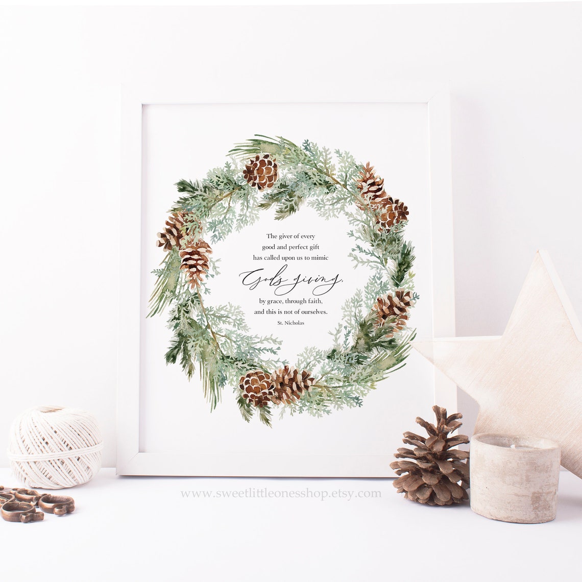 St Nicholas Mimic God's Giving Quote Printable Wall Art - Etsy