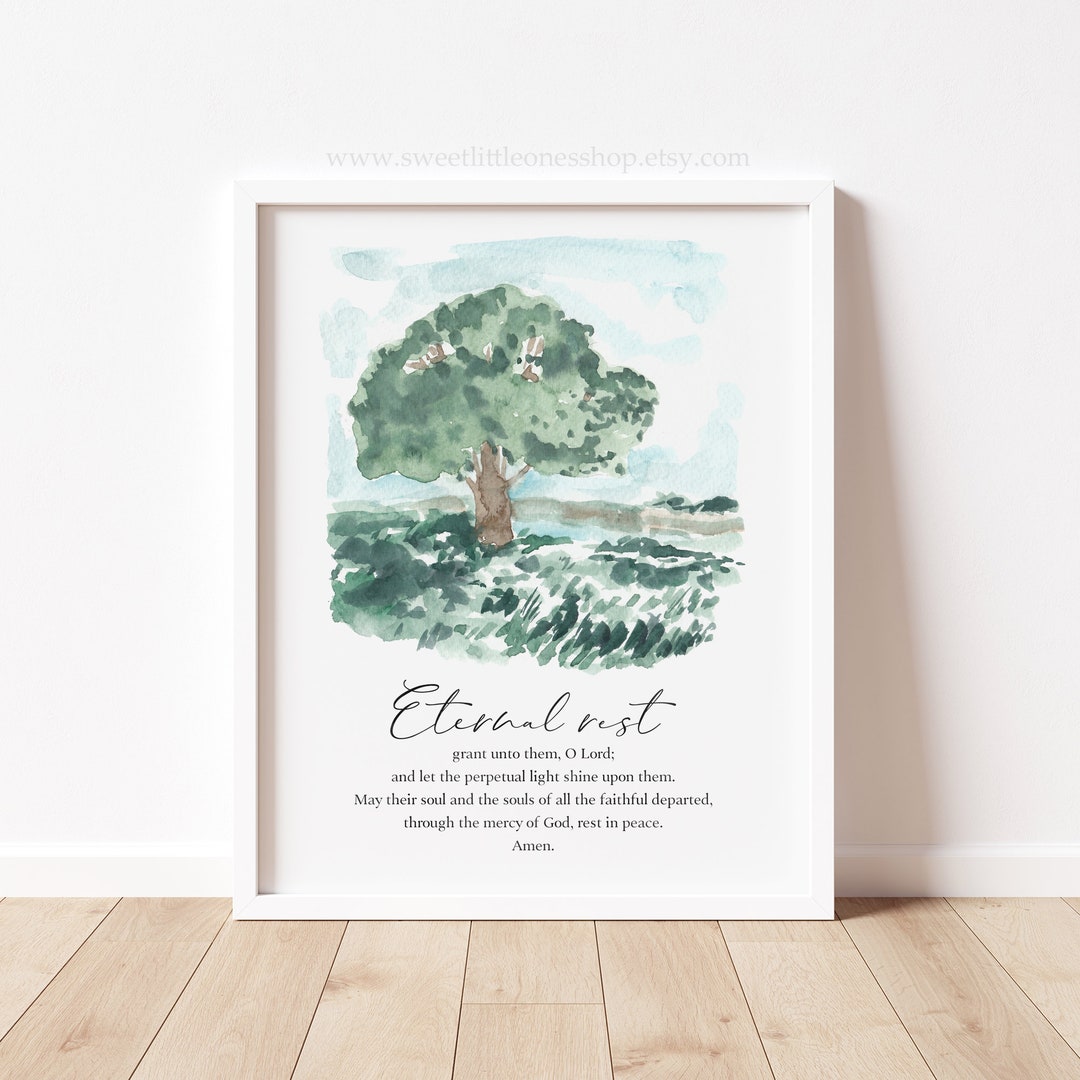 Eternal Rest Grant Unto Them O Lord Prayer Printable Wall Art Catholic ...