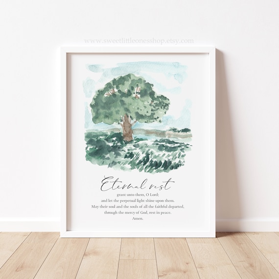Eternal Rest Grant Unto Them O Lord Prayer Printable Wall Art - Etsy