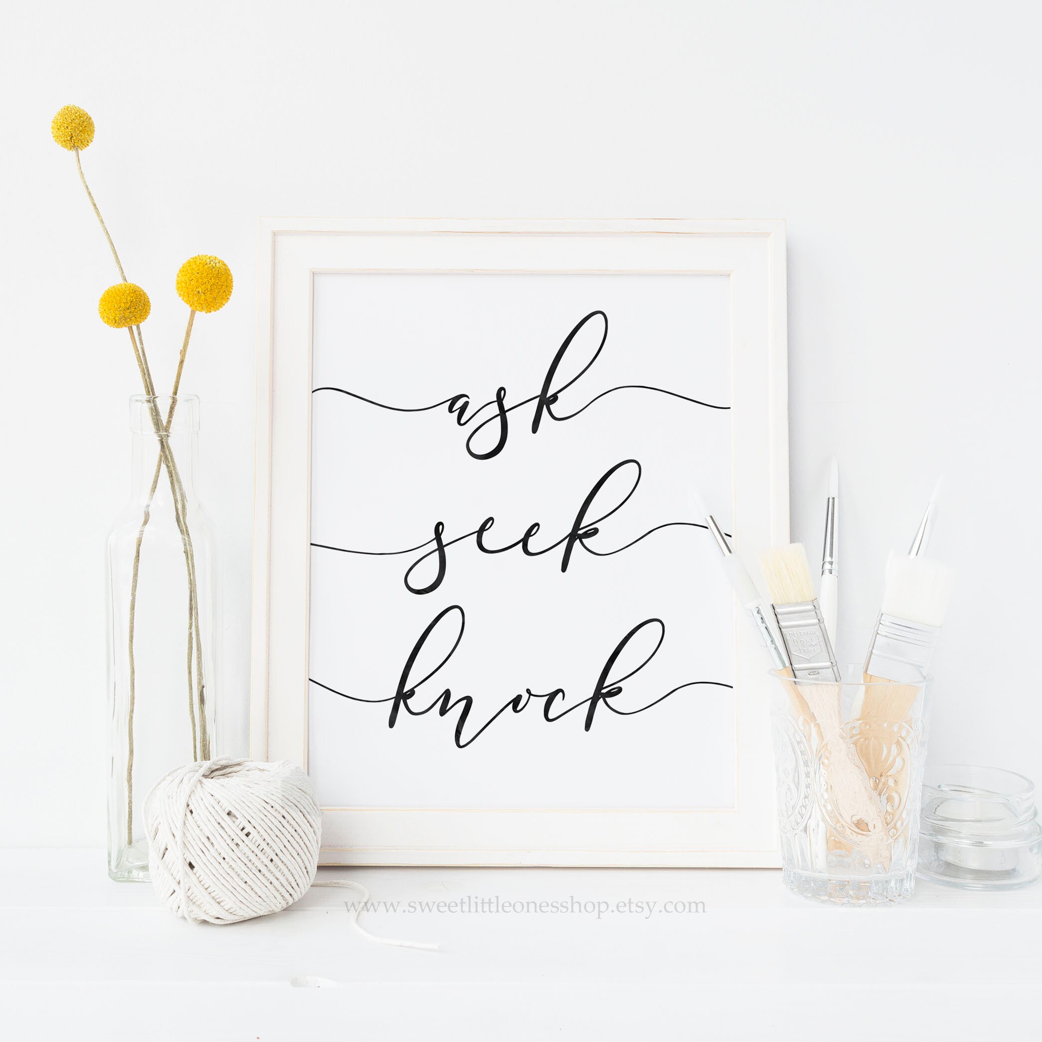 Ask Seek Knock Matthew 7 7 Printable Wall Art Ask Seek Knock Etsy