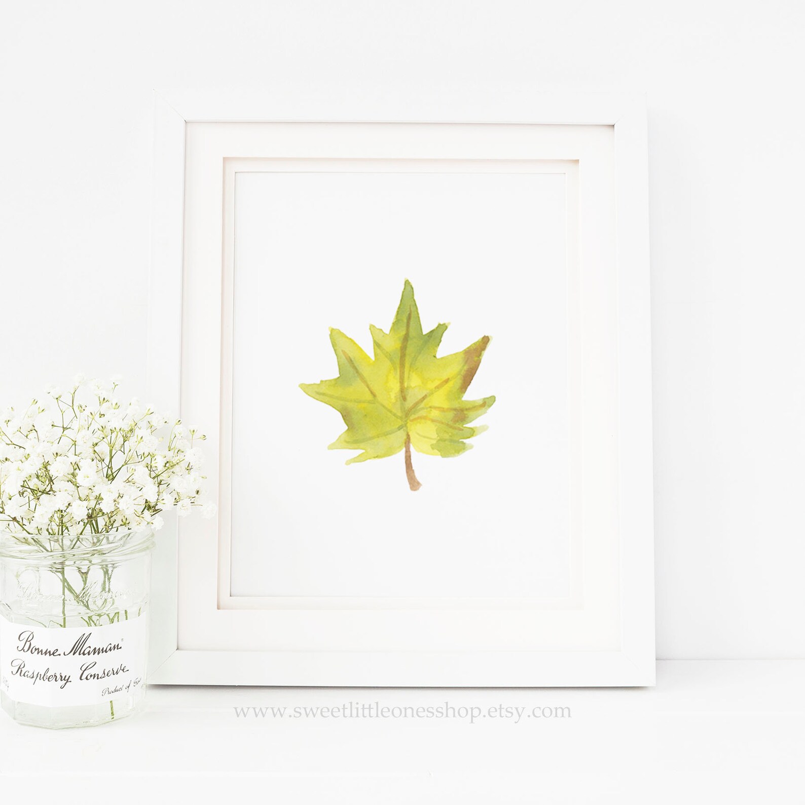 Set of 3 Fall Leaves Printable Wall Art Watercolor Fall Leaves - Etsy