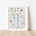 Floral Our Lady of Lourdes Printable Wall Art Our Lady of Lourdes ...