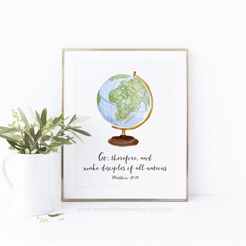 Go and Make Disciples of All Nations Printable Wall Art | Etsy