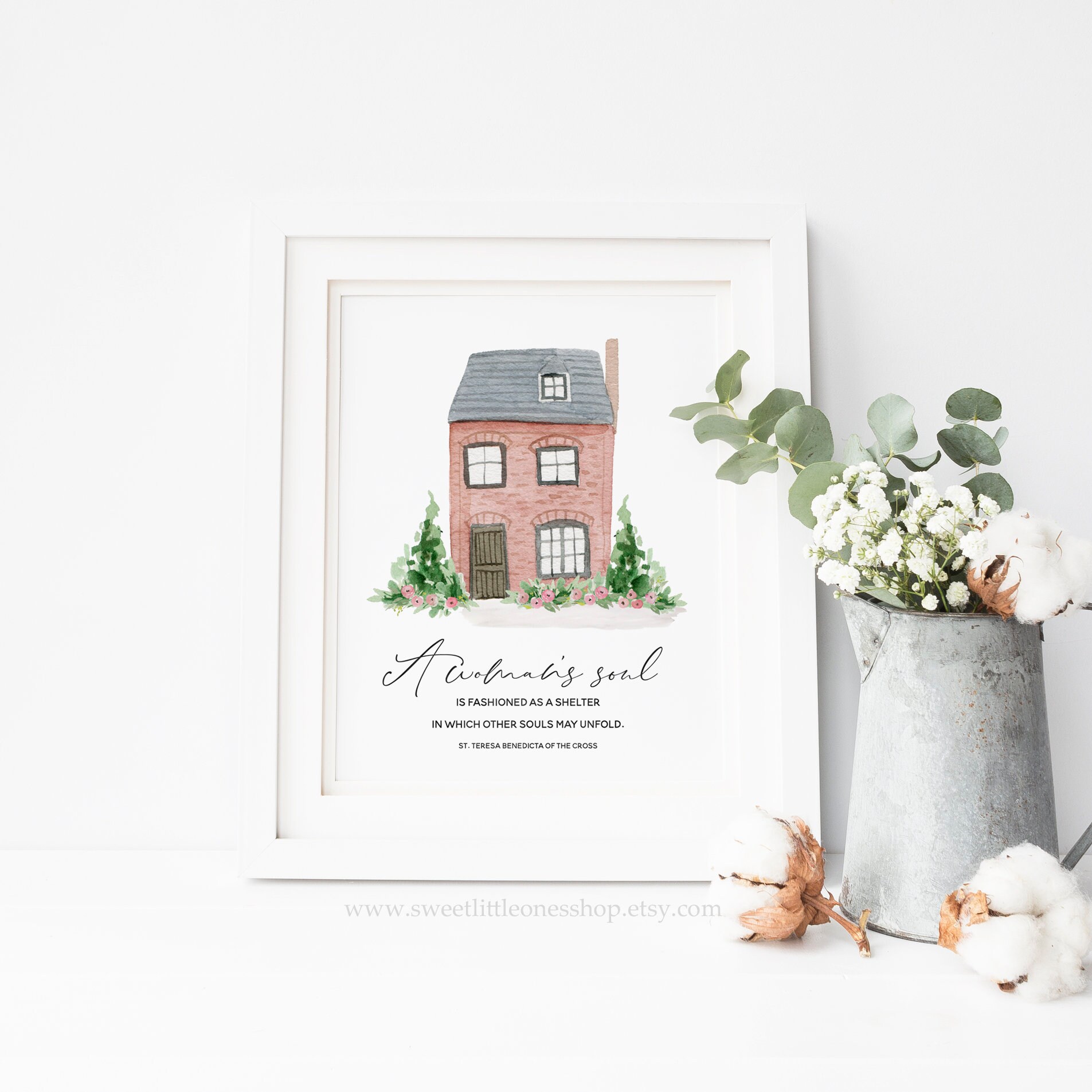 8x10, 5x7 Edith Stein Quote Woman's Soul Shelter Print St Teresa ...