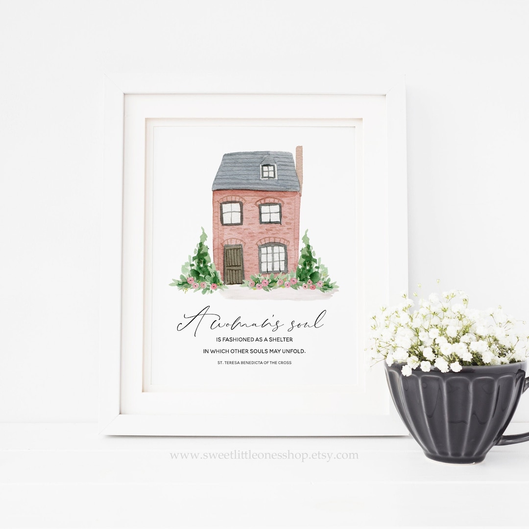 Edith Stein Quote Woman's Soul Shelter Printable Wall Art St Teresa ...