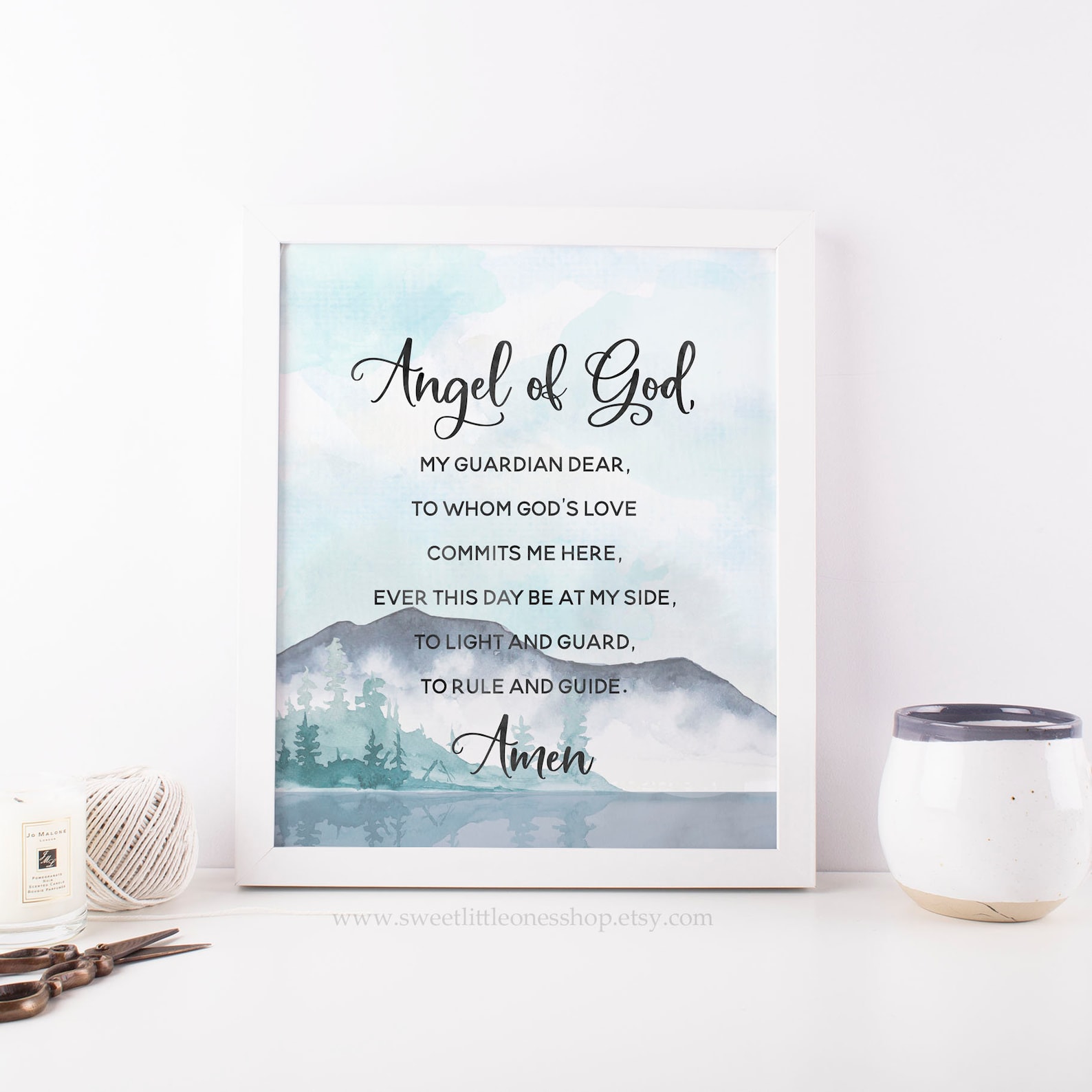 Angel of God Printable Wall Art Angel of God Prayer Print - Etsy