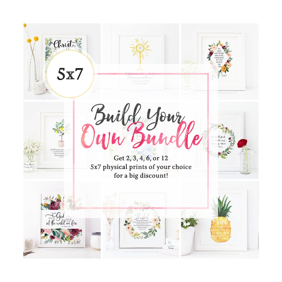5x7 Build Your Own Bundle Wall Print Set Choose Your Prints Catholic ...