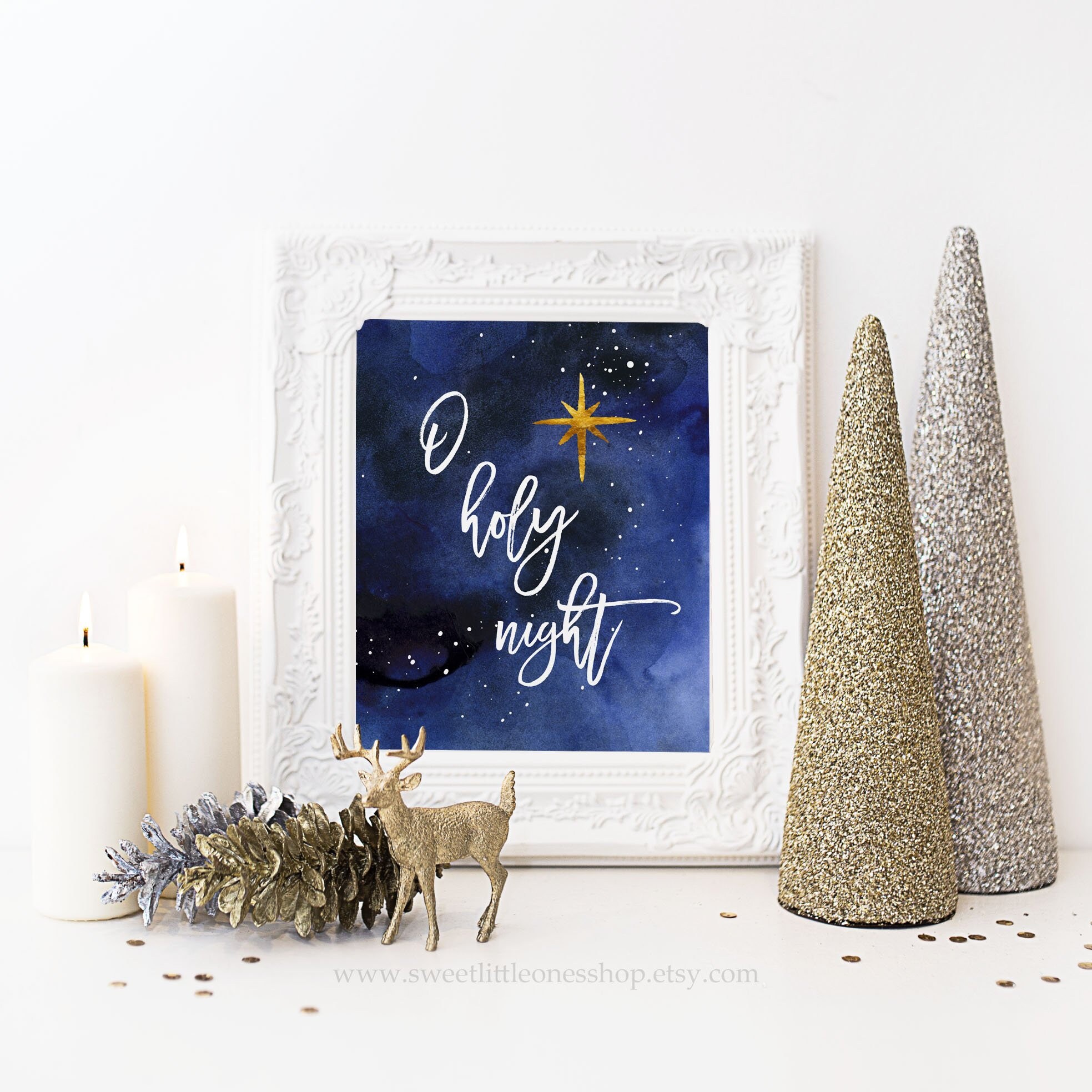 O Holy Night Christmas Printable Wall Art O Holy Night Print Christmas ...