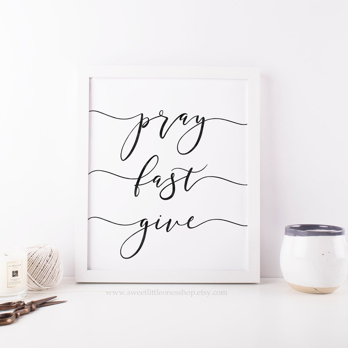 Pray Fast Give Printable Wall Art Catholic Lent Print Pray | Etsy