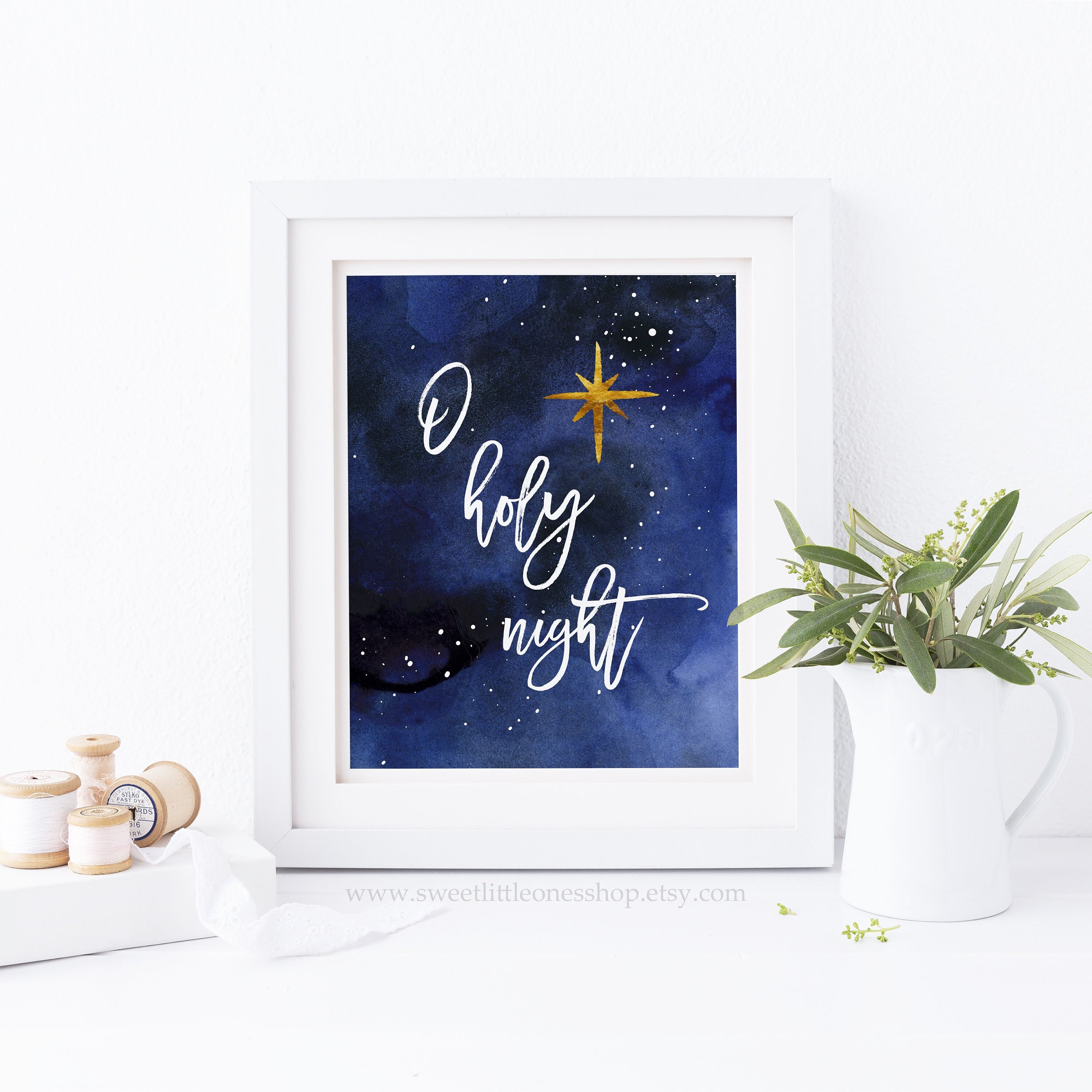 O Holy Night Christmas Printable Wall Art O Holy Night Print - Etsy