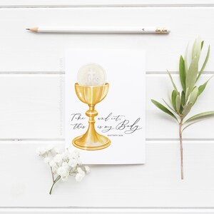 A6 Card First Communion Card A6 Set of 5 New Catholic Card First Holy ...