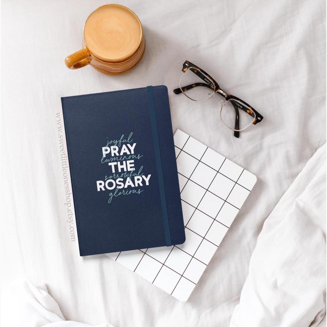 Pray the Rosary Hardcover Bound Notebook Catholic Rosary Notebook ...