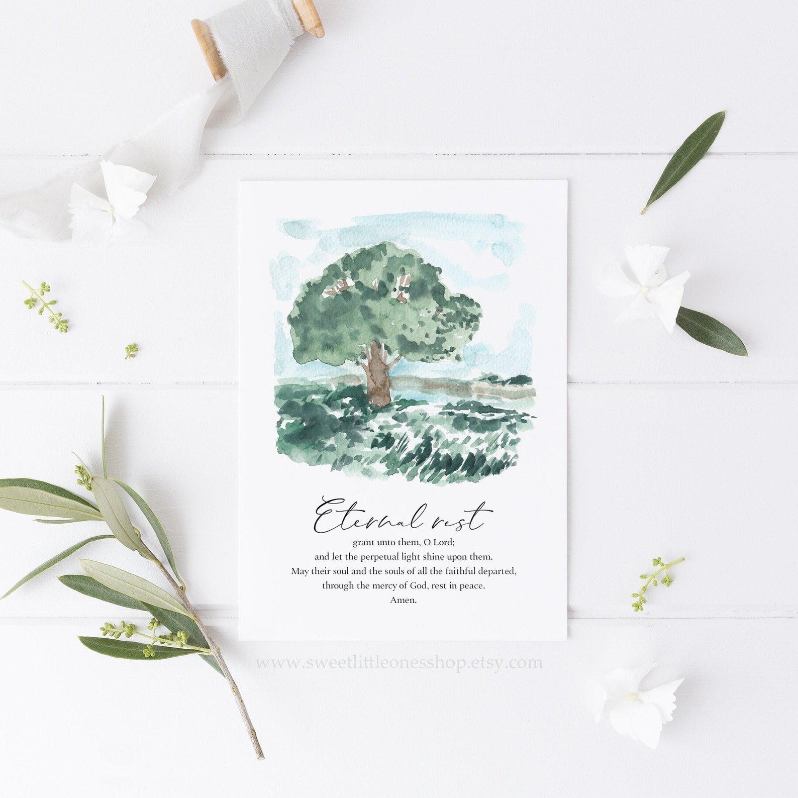 A6 Set of 5 Catholic Sympathy Cards Eternal Rest Prayer Card - Etsy