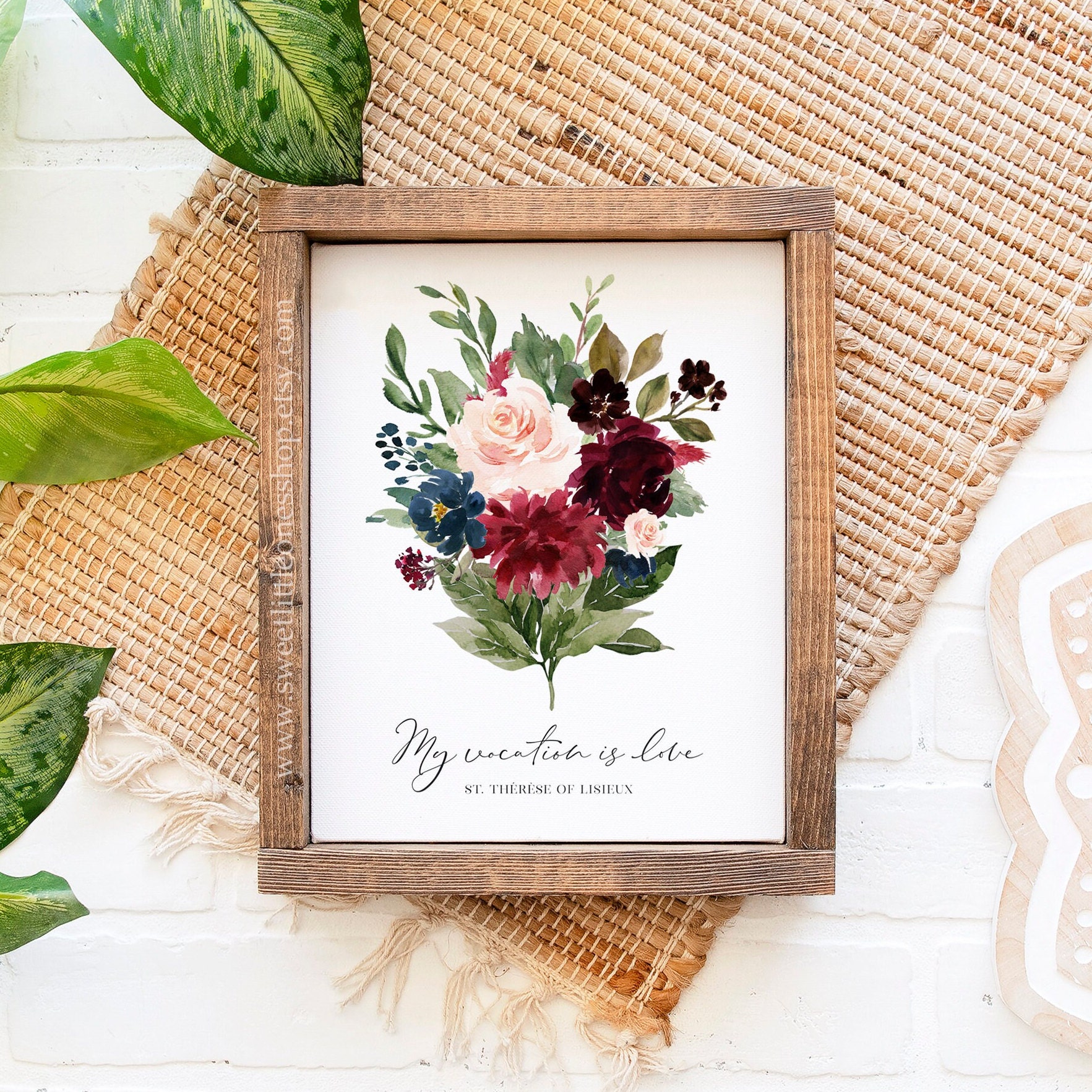 My Vocation is Love St Thérèse of Lisieux Quote Printable Wall Art ...