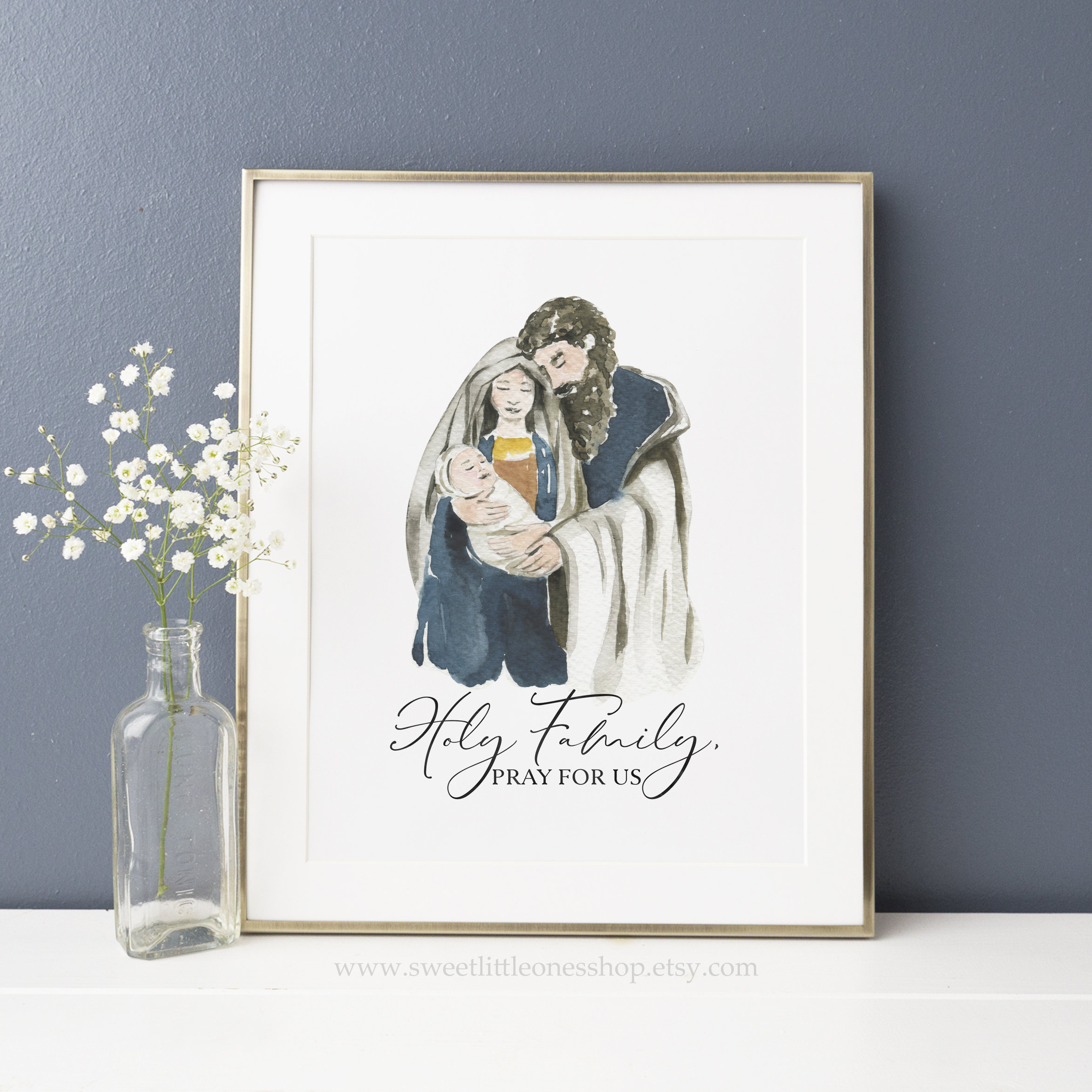 Holy Family Pray for Us Printable Wall Art Holy Family | Etsy