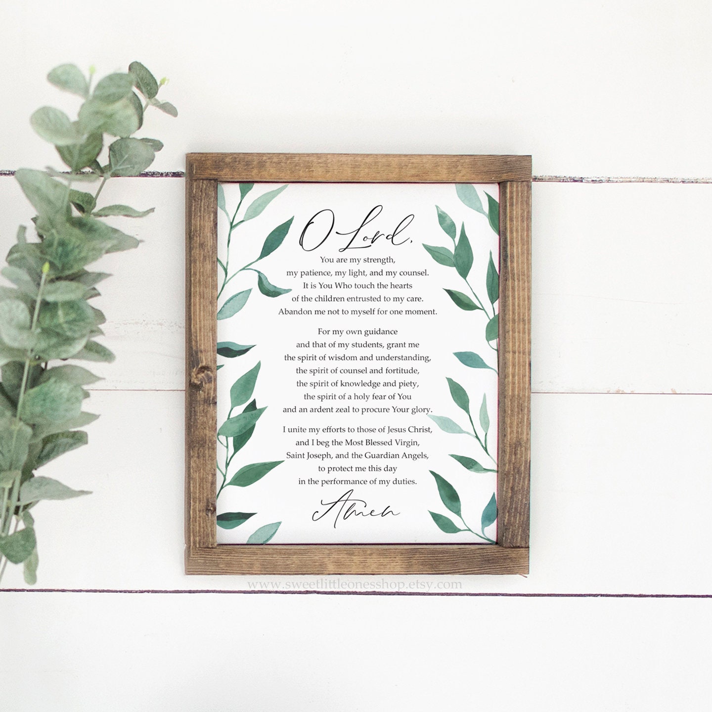 Teacher's Prayer Printable Wall Art Catholic Prayer for Teachers Print ...