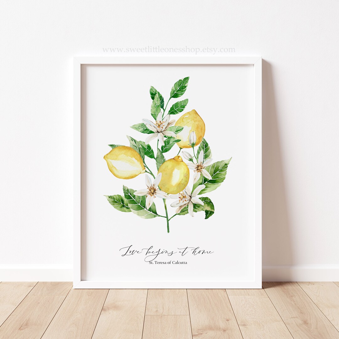 St Teresa of Calcutta Quote Printable Wall Art Love Begins at Home ...