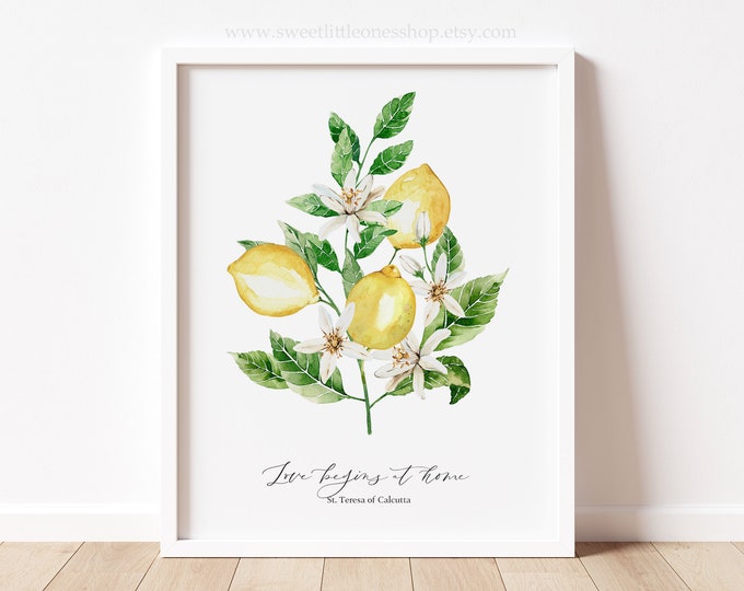 St Teresa of Calcutta Quote Printable Wall Art Love Begins at Home ...