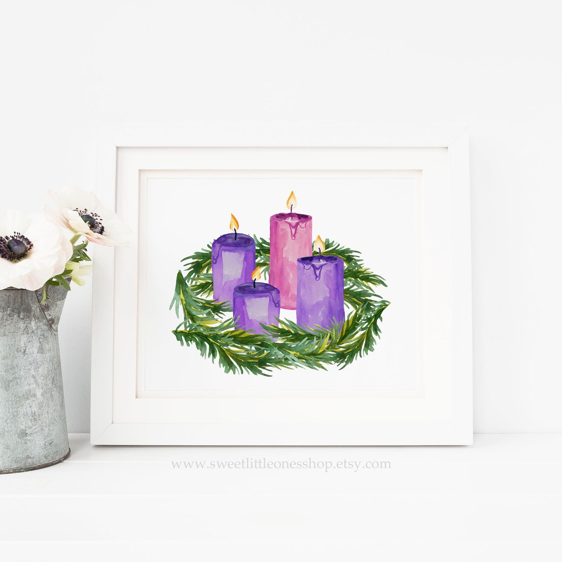 Advent Wreath Printable Wall Art Catholic Advent Print Advent | Etsy