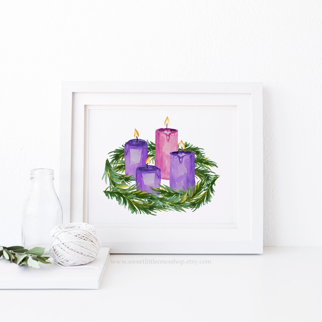 Advent Wreath Printable Wall Art Catholic Advent Print Advent Wreath ...