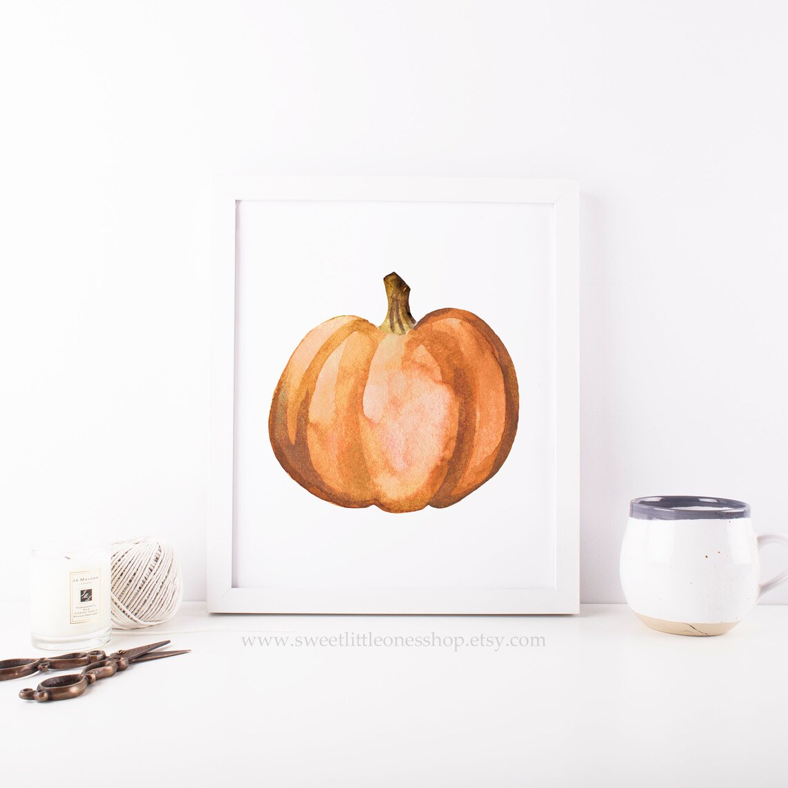 Set of 3 Pumpkins Printables Watercolor Pumpkins Prints Fall - Etsy