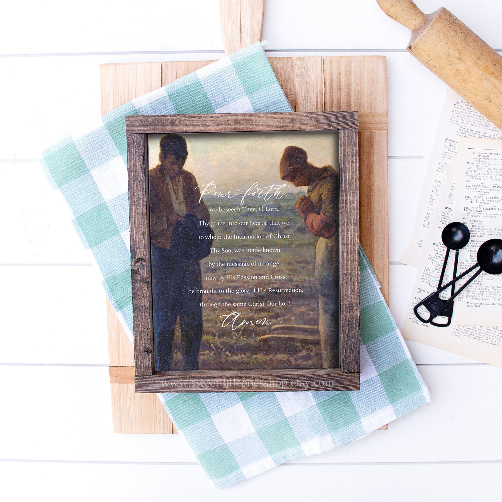 The Angelus Prayer on Millet Painting Printable Wall Art Pour Forth We ...