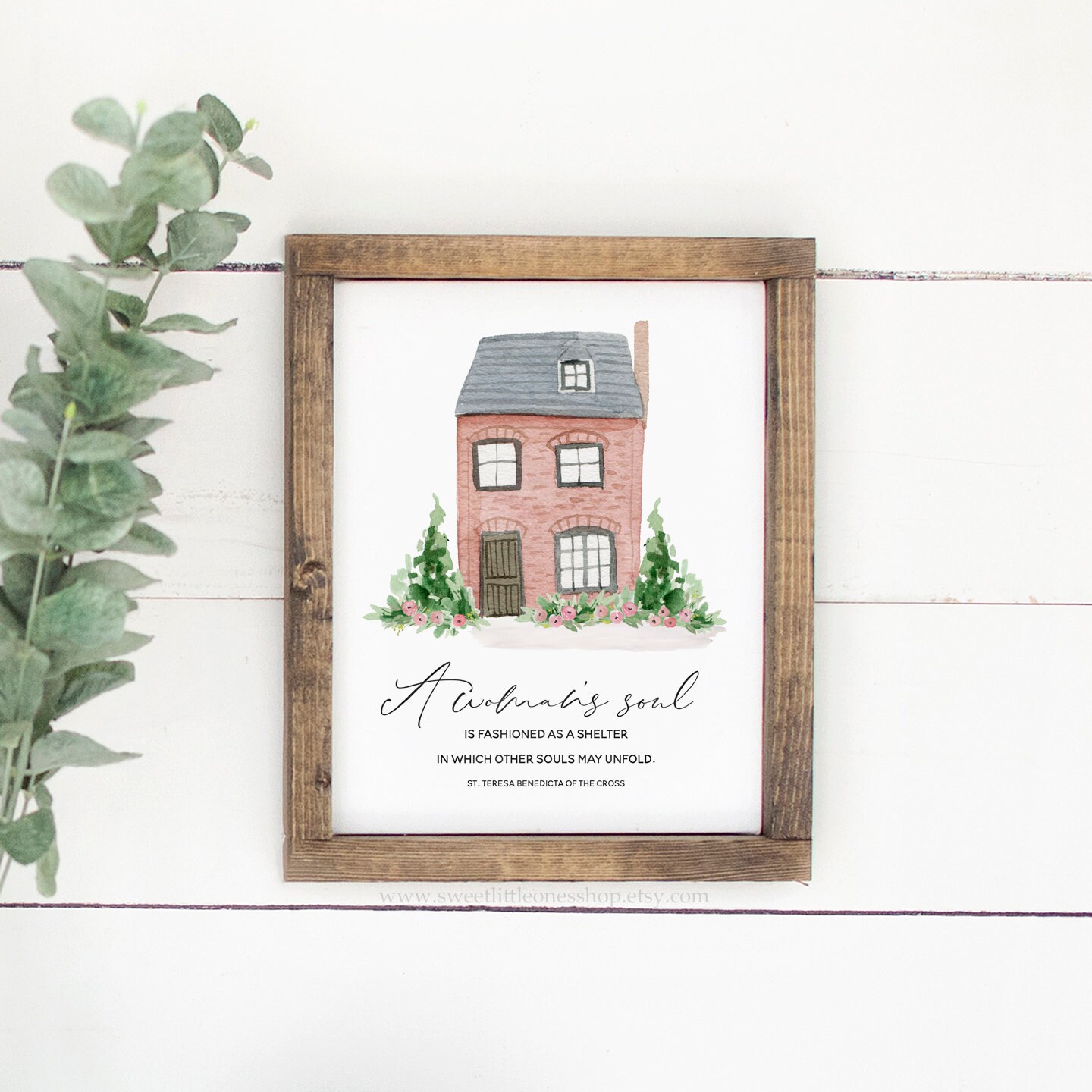 8x10, 5x7 Edith Stein Quote Woman's Soul Shelter Print St Teresa ...