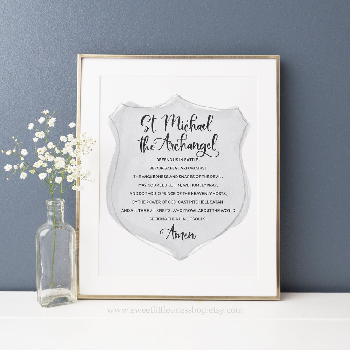 St Michael the Archangel Prayer Printable Wall Art St Michael - Etsy