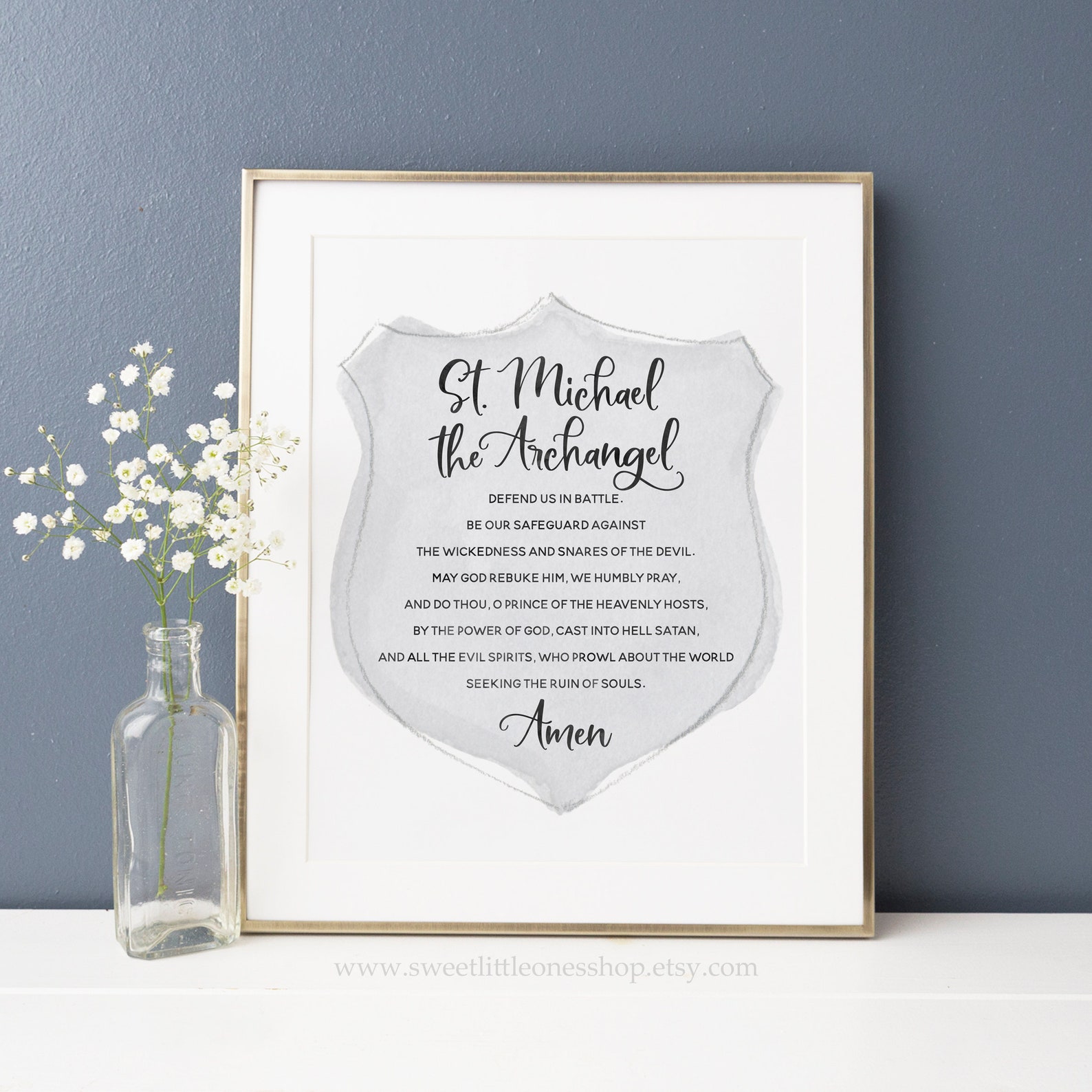 St Michael the Archangel Prayer Printable Wall Art St Michael - Etsy