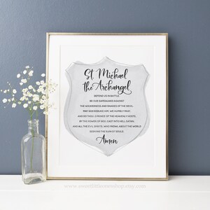 St Michael the Archangel Prayer Printable Wall Art St Michael Prayer ...
