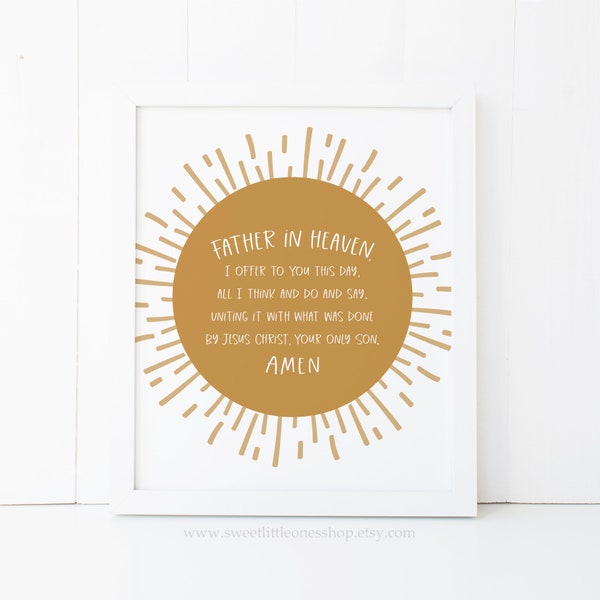 God is Great, God is Good. Daily Bread. Dinner Prayer. Children's Prayer. Prayer Wall Art. Bless ...