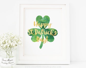 Lucky St. Patrick's Day Printable Poster - Etsy
