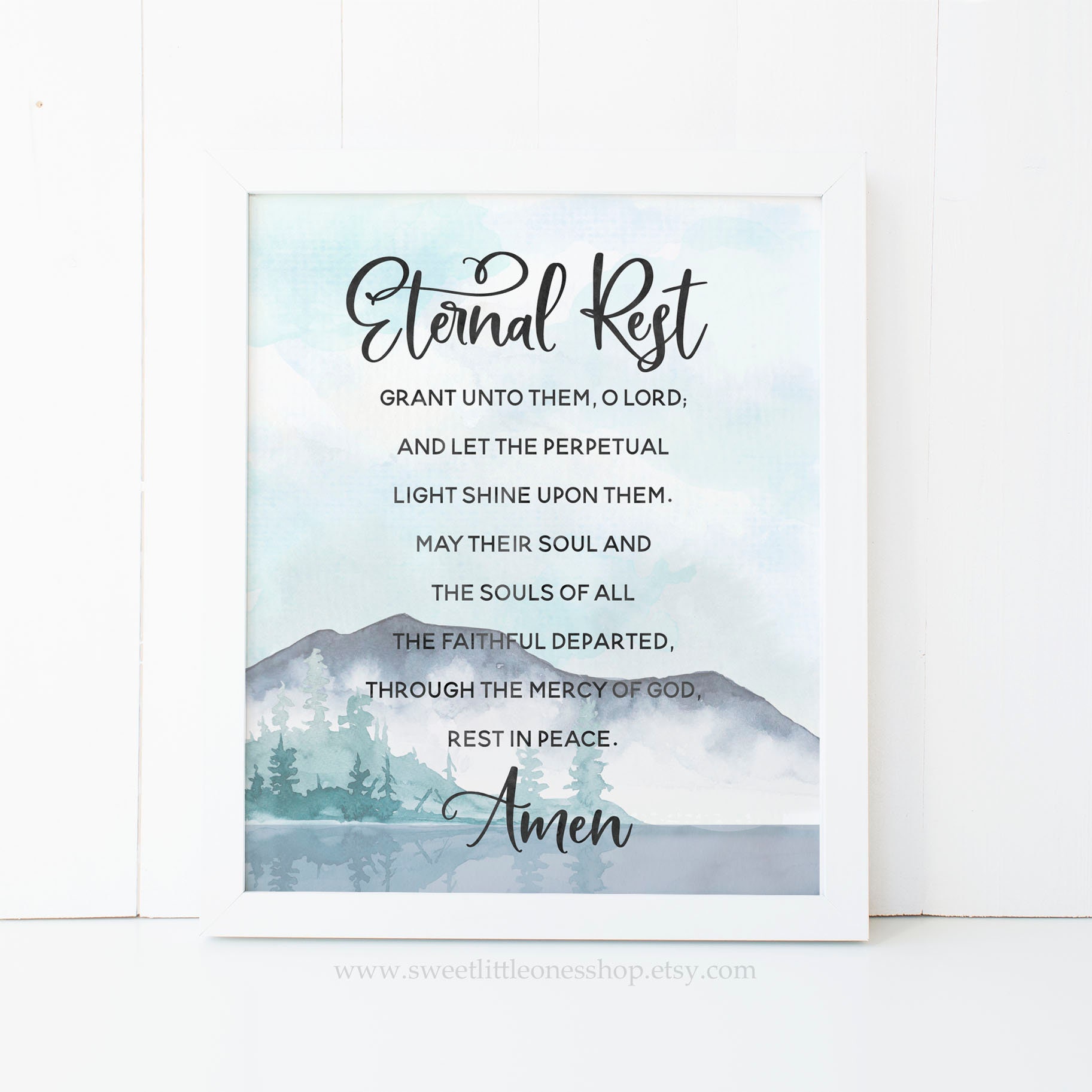 8x10 5x7 Eternal Rest Grant Unto Them O Lord Prayer Print - Etsy