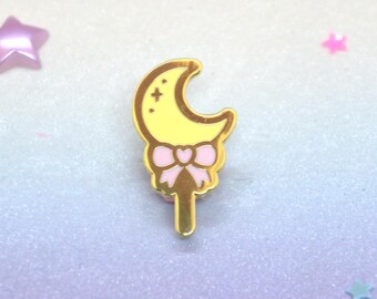 Moon Chibi Enamel Pin - Etsy