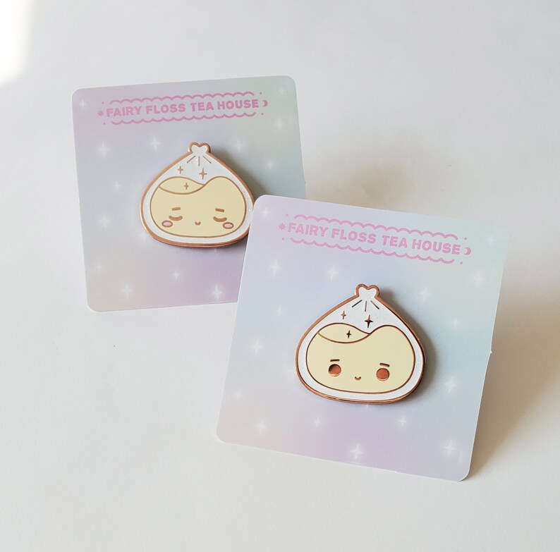 Kawaii Happy Sleepy Dim Sum Dumpling Pins Xiao Long Bao - Etsy