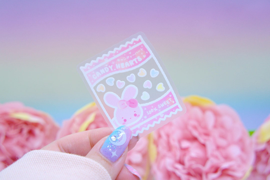Cute Gummy Candy Sweet Bags Transparent Waterproof Stickers | Smooth ...
