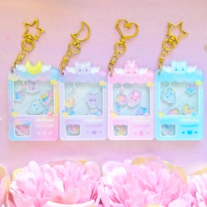 Kawaii Purple Claw Machine Shaker Charm | Cute Fox Shaker Charm ...