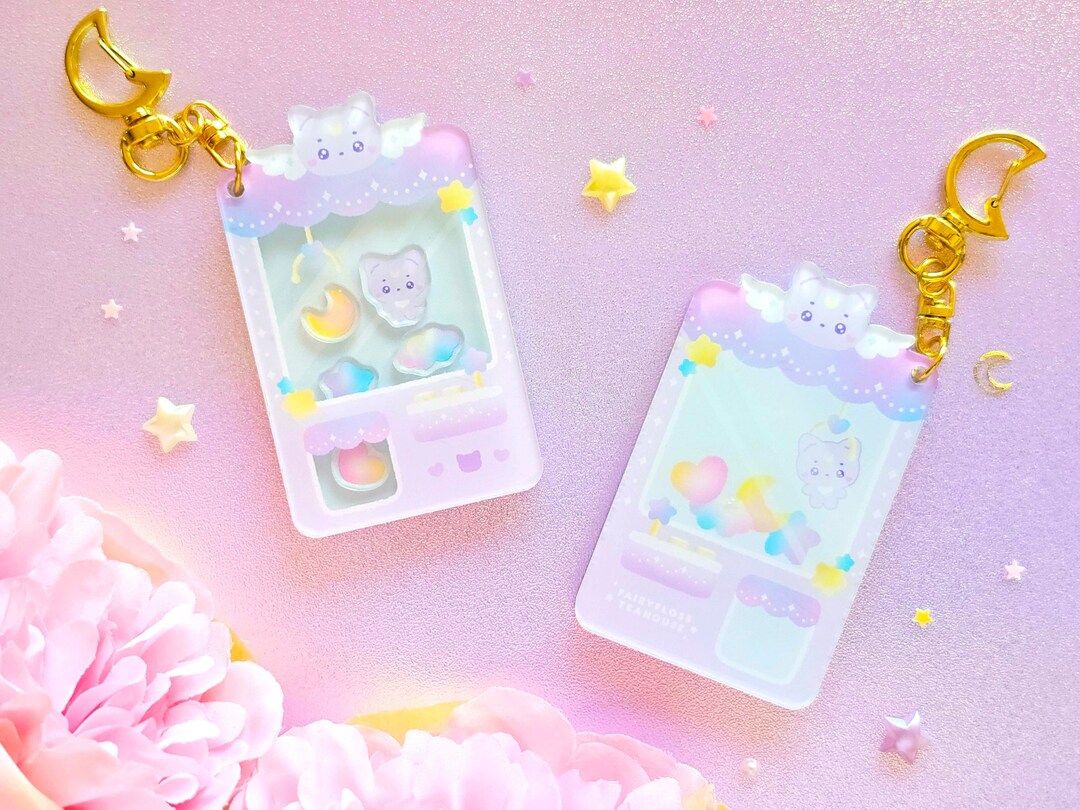 Kawaii Purple Claw Machine Shaker Charm | Cute Fox Shaker Charm ...