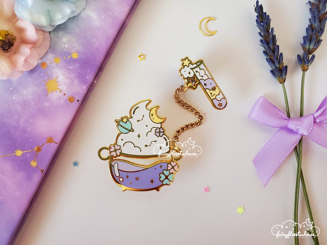Celestial Witch Cauldron Enamel Pin | Cosmic Witch Lab Cloud Cauldron ...
