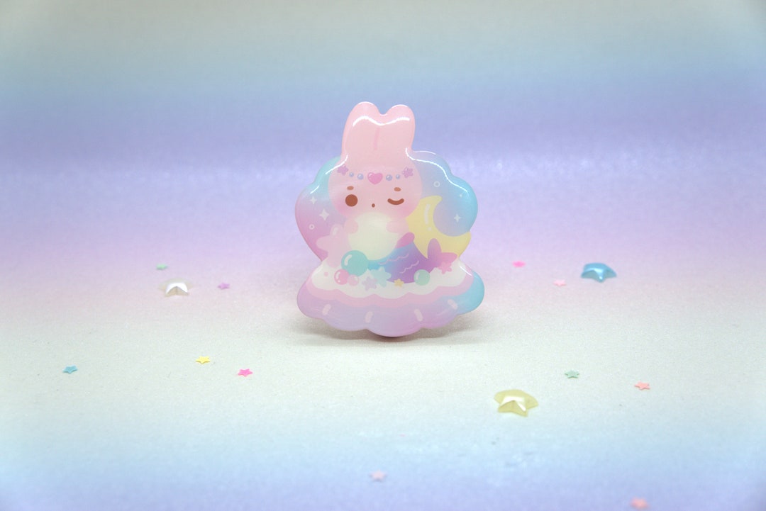 Acrylic Momo Merbunny Sticker | Mermaid Bunny Phone Holder | Cute ...