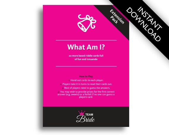 What Am I Extension Pack Hen Party Game Innuendo Hen Night | Etsy