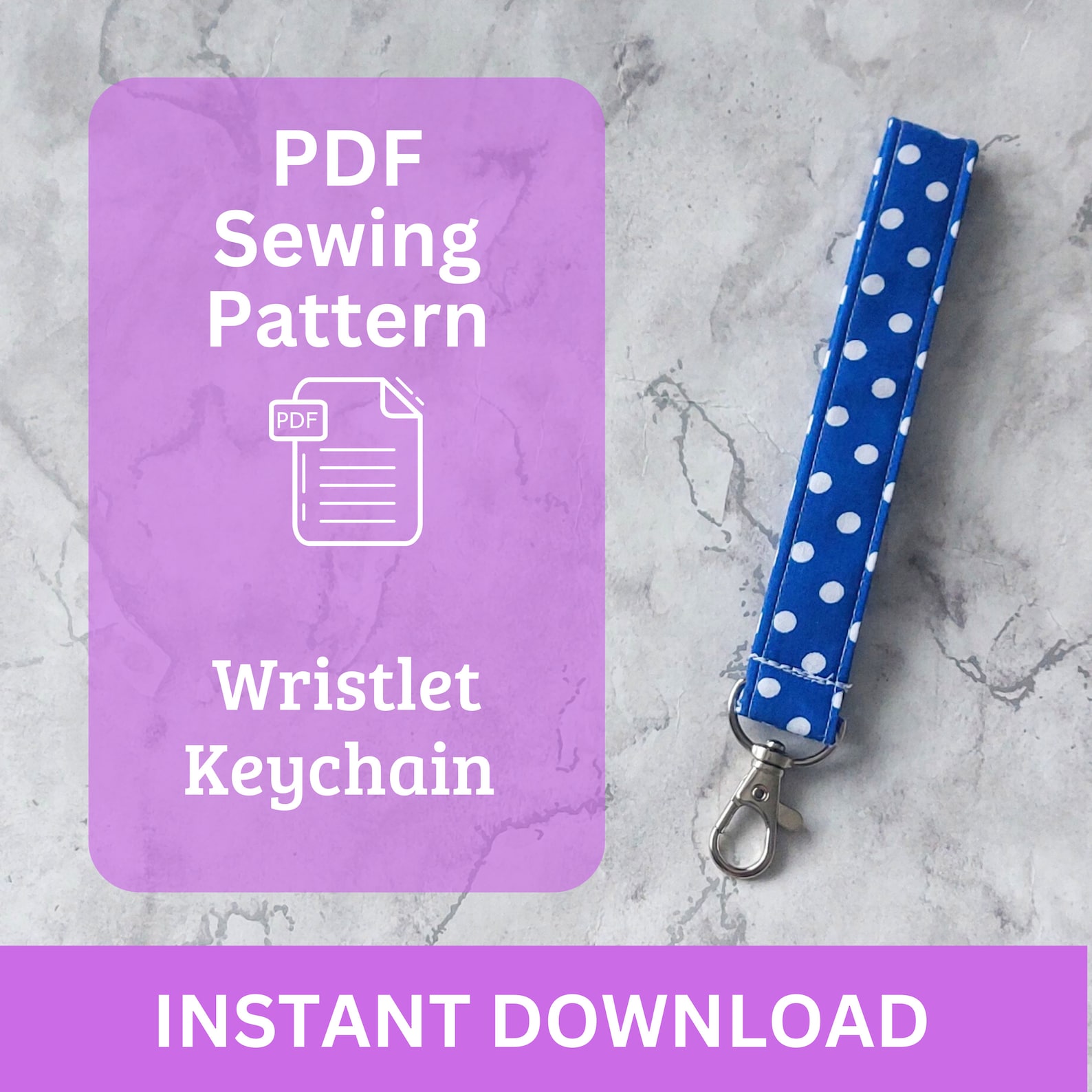 Fabric Wristlet Sewing Pattern. Instant Download PDF Pattern. Beginner ...