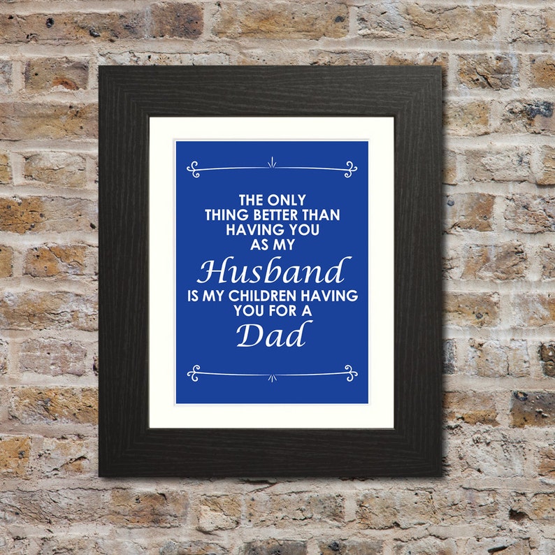 My Children's Dad Art Print Father's Day Gift for - Etsy