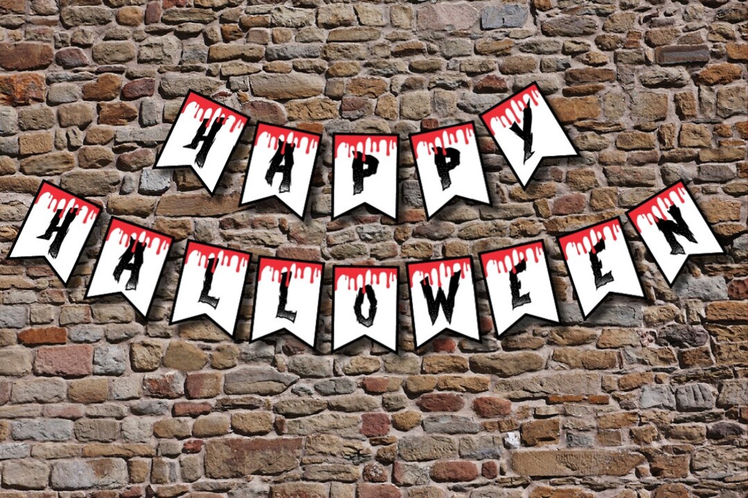 Alphabet Halloween Bunting, A-Z 0-9, 152x203mm- Printable Halloween ...