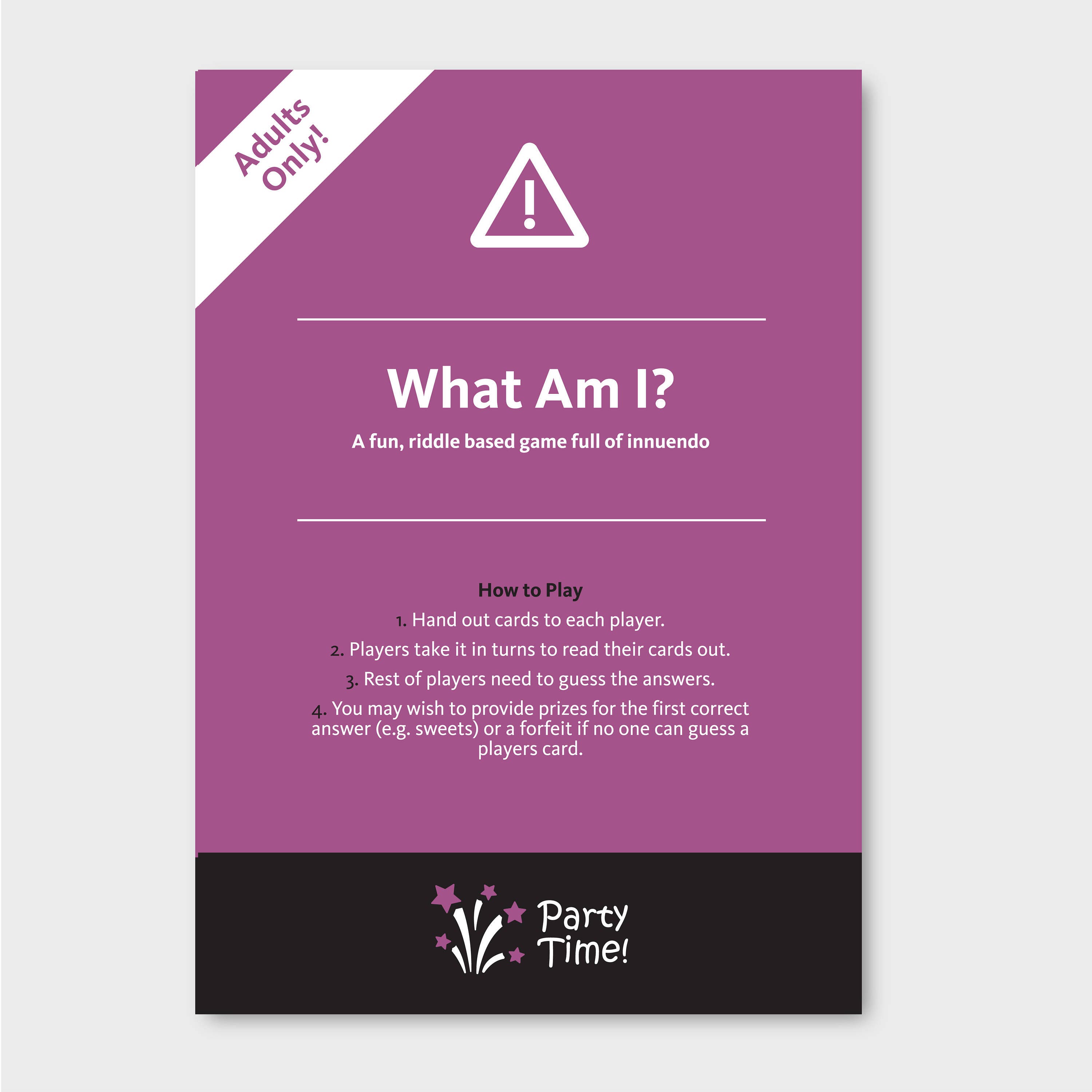 What Am I? - Riddle Based Innuendo Game - Party Time Instant Download ...