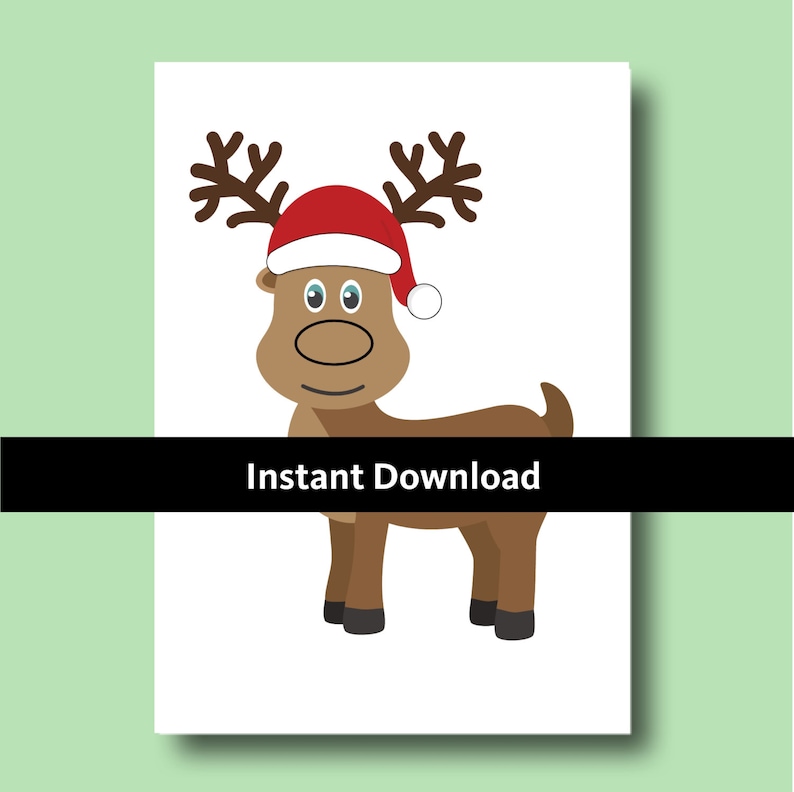Pin the Nose on Rudolph Christmas Game Fun Printable Christmas Party ...
