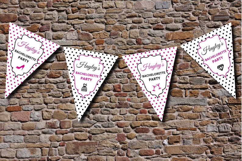 Editable Bachelorette Party Bunting 4 Designs Customisable - Etsy