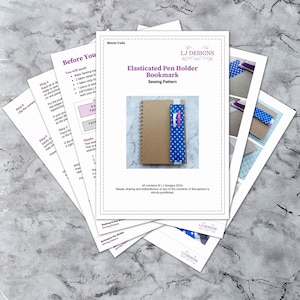 Pen Holder Bookmark Sewing Pattern. Instant Download PDF Pattern ...