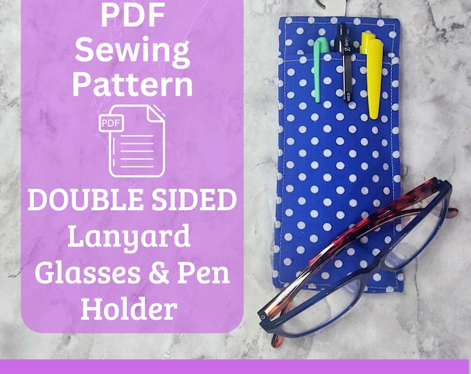 Fabric Pen Holder for Lanyards Holds 1 or 2 Pens or Pencils Handmade ...