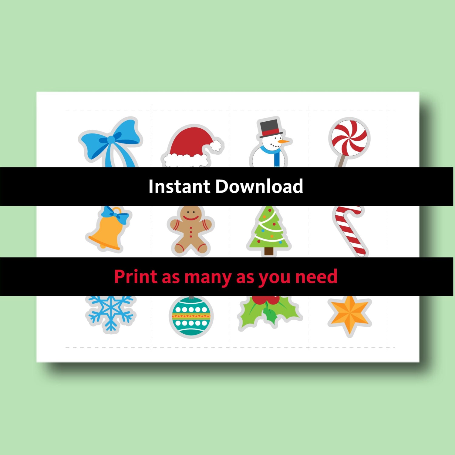 Festive Memory Pairs Fun Printable Christmas Party Game - Etsy